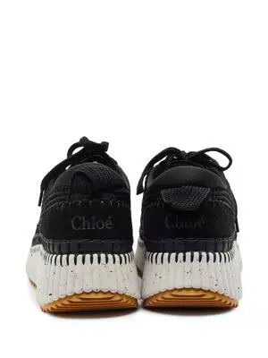 Chloé Nama Knit Sneakers - Black