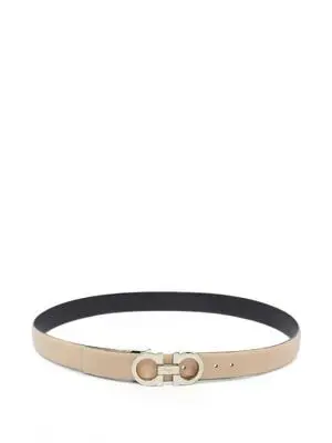 FERRAGAMO Gancini Reversible Belt - Neutrals