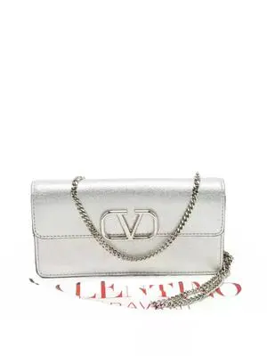 Valentino Garavani Vlogo Leather Chain Wallet