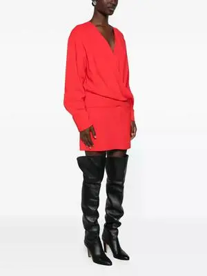 Sportmax Etere Wrap-style Long-sleeve Mini Dress