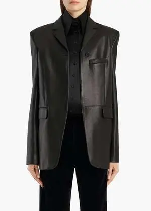 Khaite Sarmine Jacket In Leather