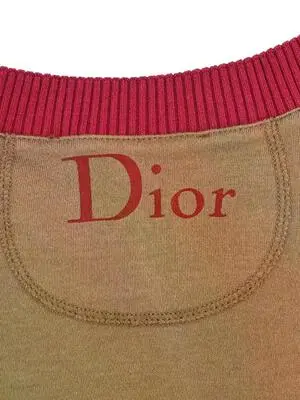 Dior 2004 Number-patch Short-sleeved V-neck T-shirt