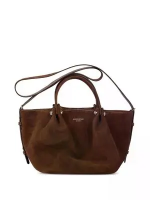 Max Mara Small Wkario Suede Logo-print Tote Bag