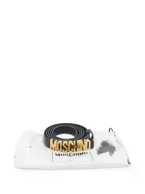 Moschino Logo-plaque Belt - Black