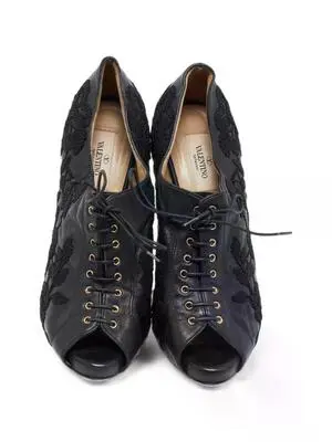Valentino Garavani Ellis Floral-embroidered Ankle Boots