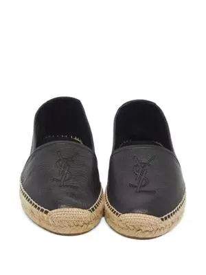 Saint Laurent Cassandre Leather Espadrilles