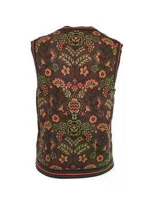 Missoni Floral-pattern Knit Top - Red