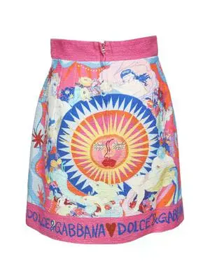 Dolce & Gabbana Sun-print Textured Skirt