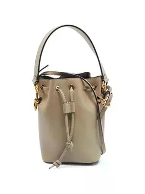 Fendi 2021 Mini Mon Tresor Leather Bucket Bag