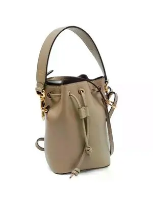 Fendi 2021 Mini Mon Tresor Leather Bucket Bag