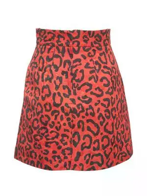 DOLCE & GABBANA Leopard-print Jacquard Mini Skirt