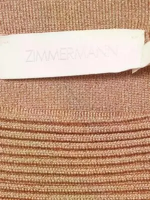 Zimmermann Metallic-effect Plissé Midi Dress