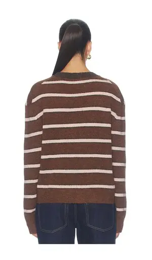 LOVERS AND FRIENDS Kristin Stripe Pullover In Brown