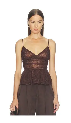 CAMILA COELHO Lotte Top - Brown