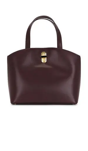 FAVORITE DAUGHTER The Heirloom Everyday Tote Bag In Burgundy - Cherry Lacquer