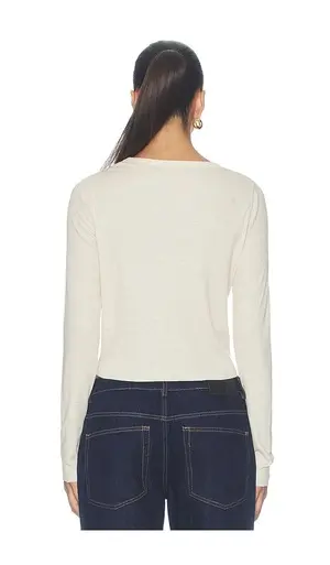 Junk Food East Coast #1 Crop Thermal Top In White