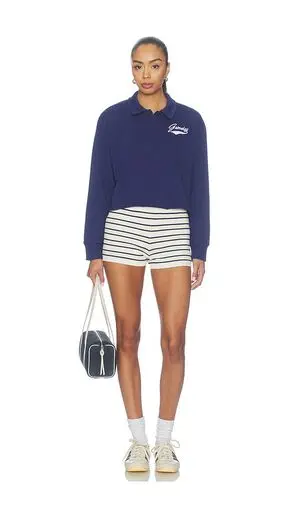 Junk Food Game Day Crop Fleece Polo
