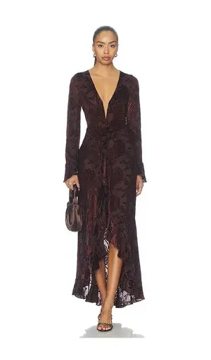 ESPECIA Coulis Long Dress - Burgundy
