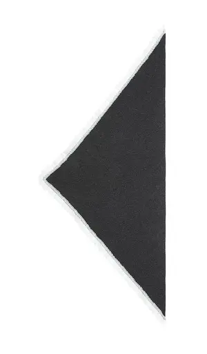GANNI Wool Lace Triangular Scarf In Grey