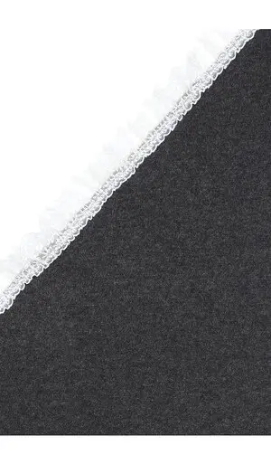 GANNI Wool Lace Triangular Scarf In Grey