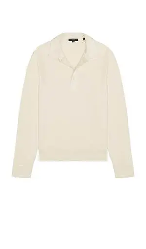 Vince Travel Polo In Cream