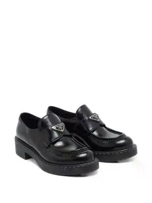 Prada Triangle Logo Plaque Loafers