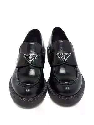 Prada Triangle Logo Plaque Loafers