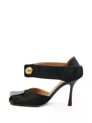 Bottega Veneta Calf Hair Square-toe Pumps - Black