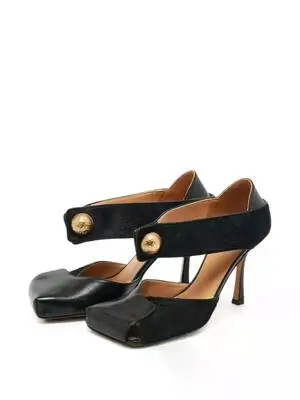 Bottega Veneta Calf Hair Square-toe Pumps
