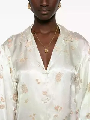 DÔEN Maurise Floral-jacquard Shirt