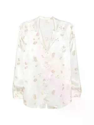 DÔEN Maurise Floral-jacquard Shirt - Neutrals