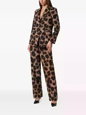 Philipp Plein Leopard Blazer Single Breasted Fit