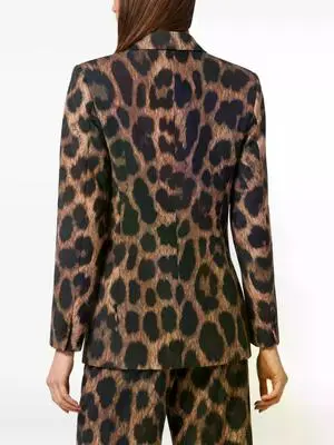 Philipp Plein Leopard Blazer Single Breasted Fit