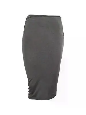 Givenchy Draped Zip-up Midi Pencil Skirt - Grey