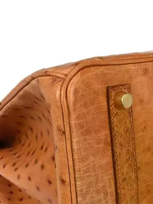 Hermès 1999 Ostrich Birkin 35 Leather Tote Bag