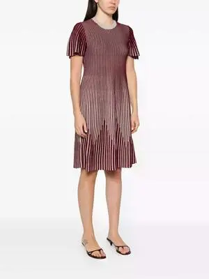 Emporio Armani Striped Short-sleeve Midi Dress