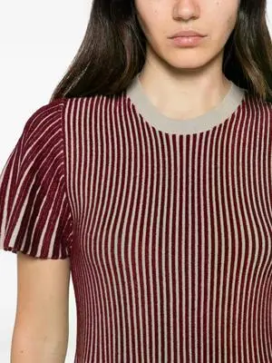 Emporio Armani Striped Short-sleeve Midi Dress
