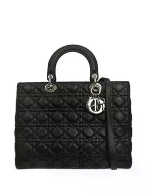 Dior Lady Cannage 2way Tote Bag - Black