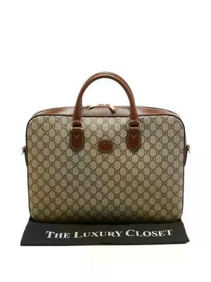 Gucci Gg Supreme Interlocking G Briefcase