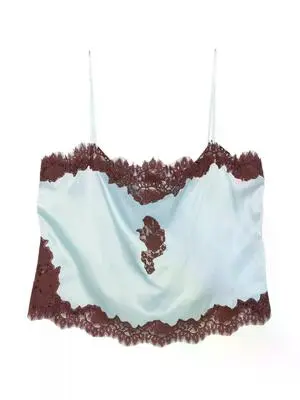 DÔEN Avelaine Lace-trim Top - Blue