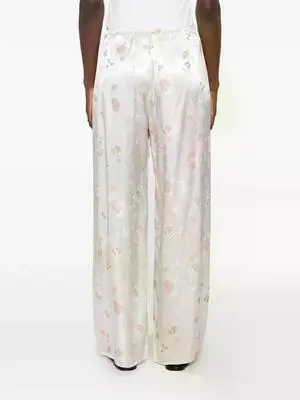 DÔEN Lavona Floral-jacquard Trousers