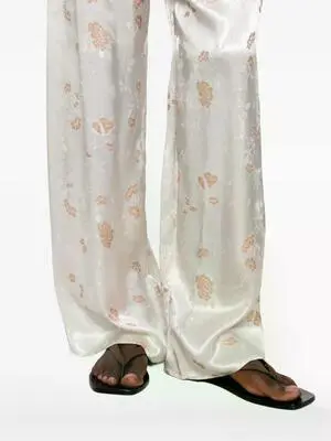 DÔEN Lavona Floral-jacquard Trousers