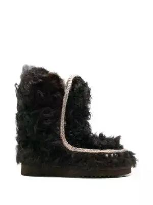 Mou Eskimo 24 Crochet-trim Ankle Boots - Brown