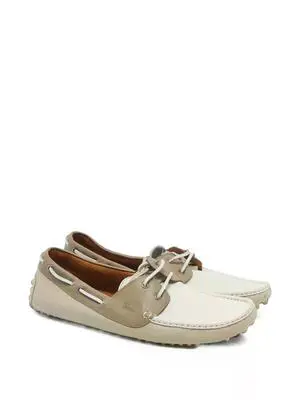 Gucci Boat Lacing Moccasin Loafers - Neutrals