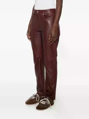 Polo Ralph Lauren Leather Wide-leg Trousers