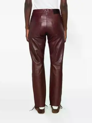 Polo Ralph Lauren Leather Wide-leg Trousers