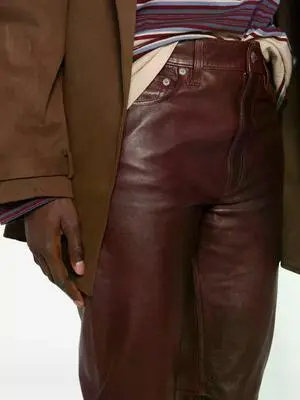 Polo Ralph Lauren Leather Wide-leg Trousers