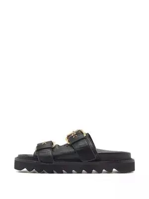 Moschino Flat Sandals - Black