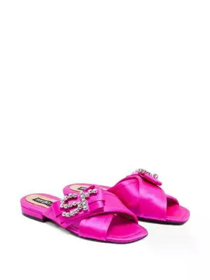 SERGIO ROSSI Crystal-embellished Flat Sandals