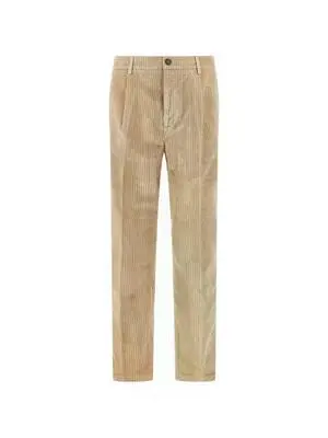 CRUNA Belleville Corduroy Pleated Trousers - Neutrals